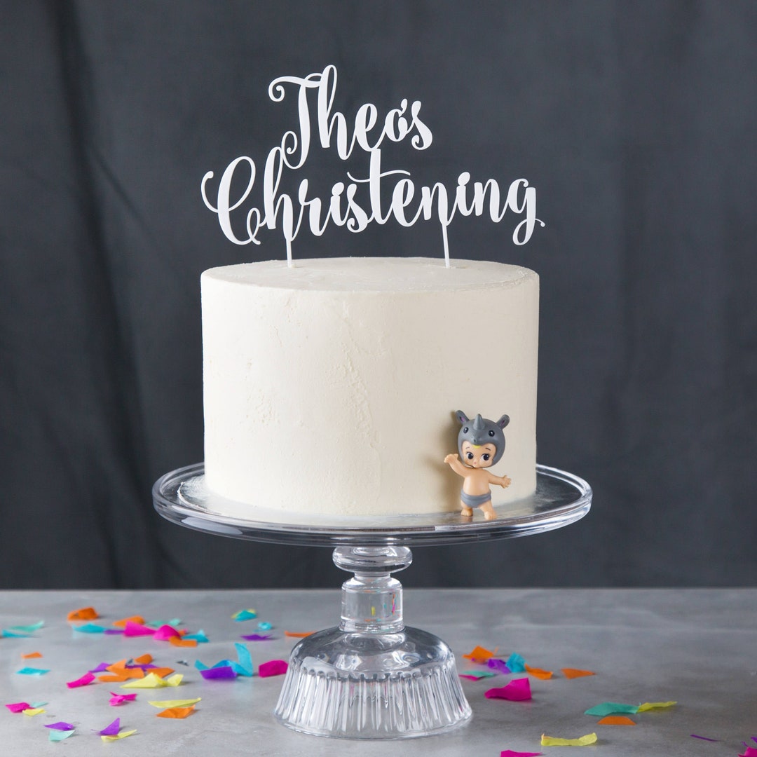 Personalised Christening Cake Topper - Etsy