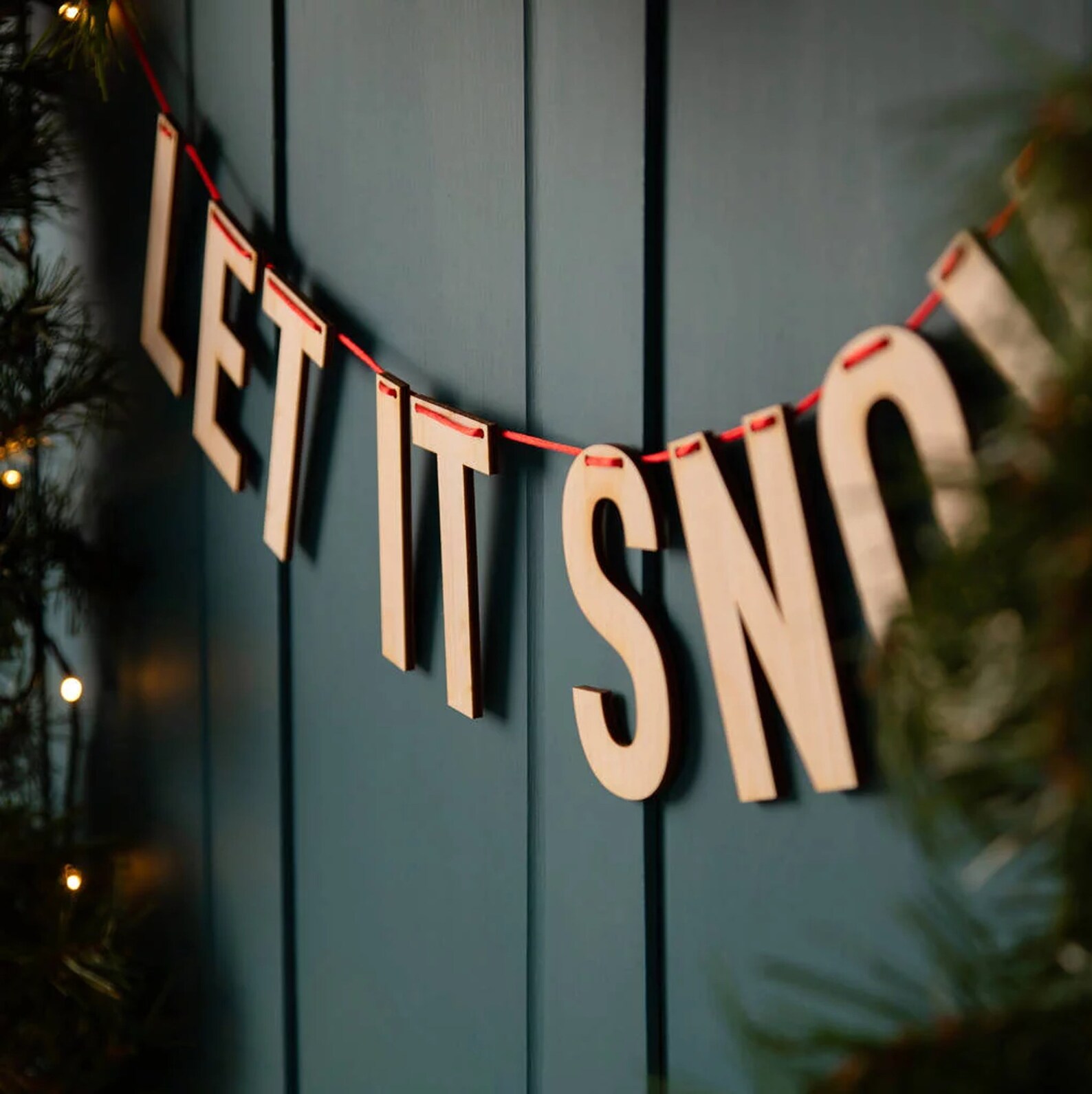 Personalised Wooden Christmas Garland - Etsy