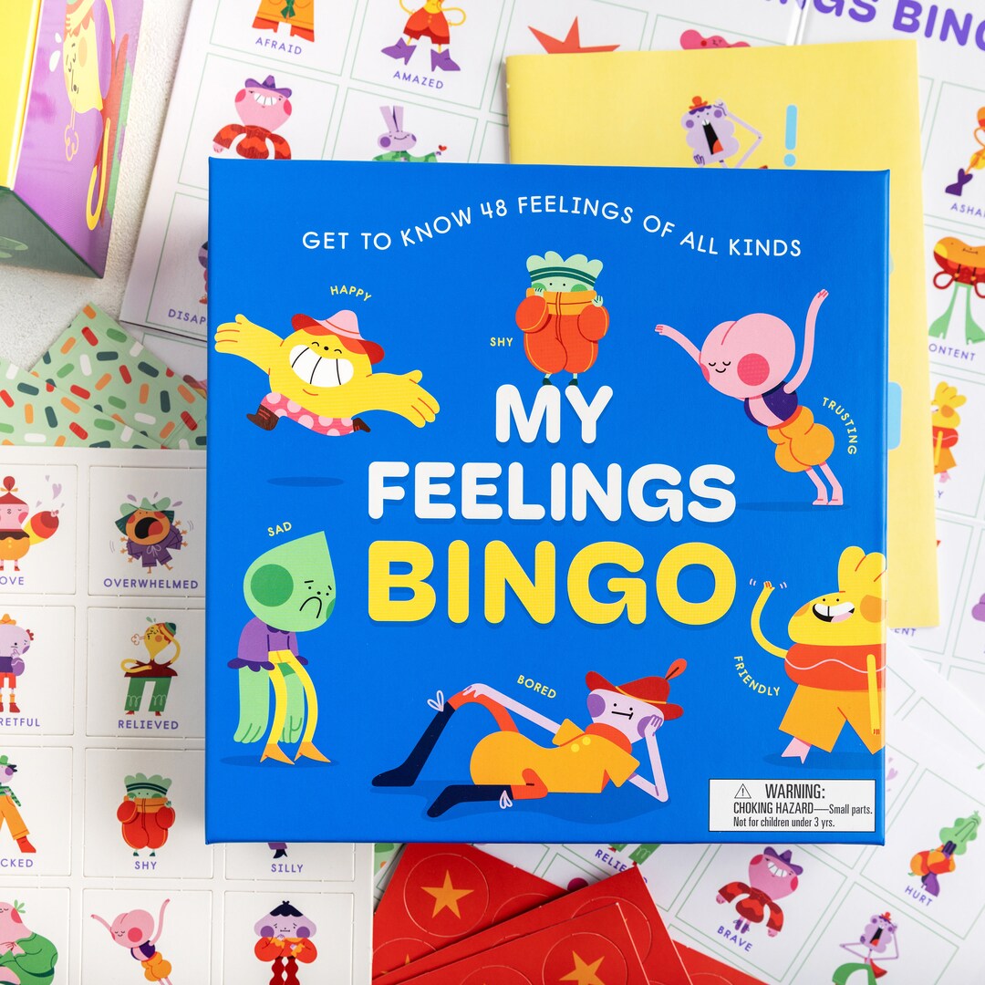 My Feelings Bingo Game, Game for Children, Family Board Games, Back to ...