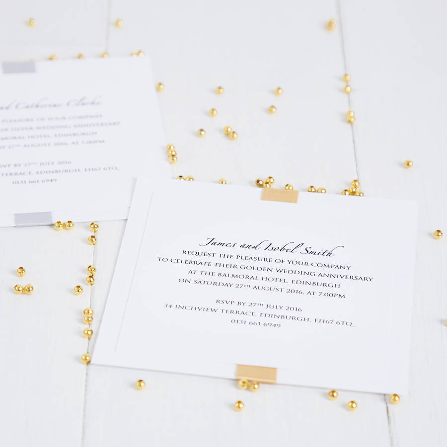 Golden Wedding Anniversary Invitation - Etsy