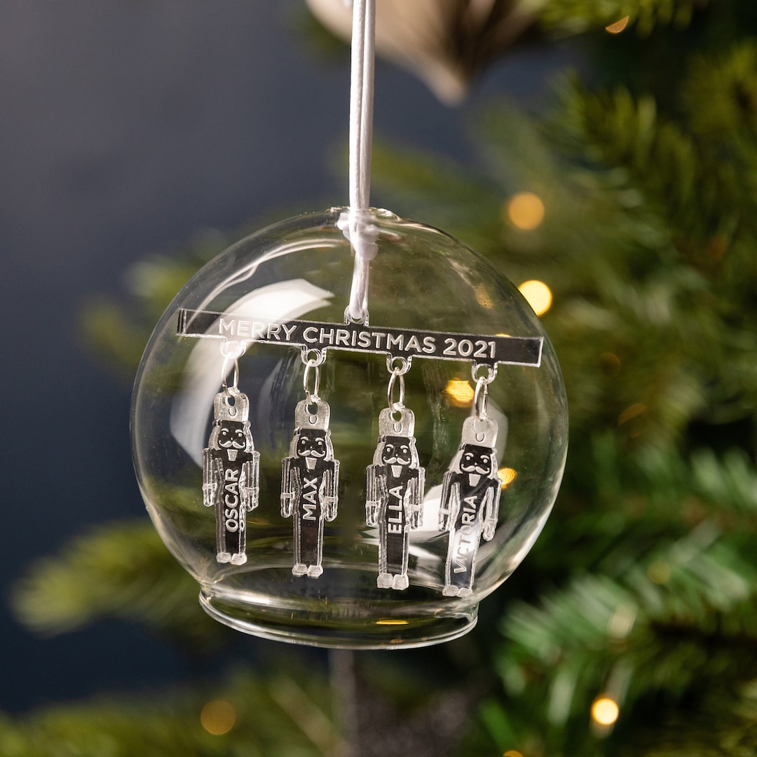 Personalised Nutcracker Family Glass Dome Bauble - Etsy