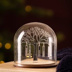 Personalised Family Tree Dome Decoration for Her Personalised - Etsy