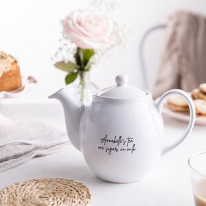 Personalised Engraved Tea for One, White Teapot for Her - Etsy