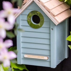 Personalised Wooden Garden Bird Nest Box, Custom Nest Box, Bespoke Bird ...