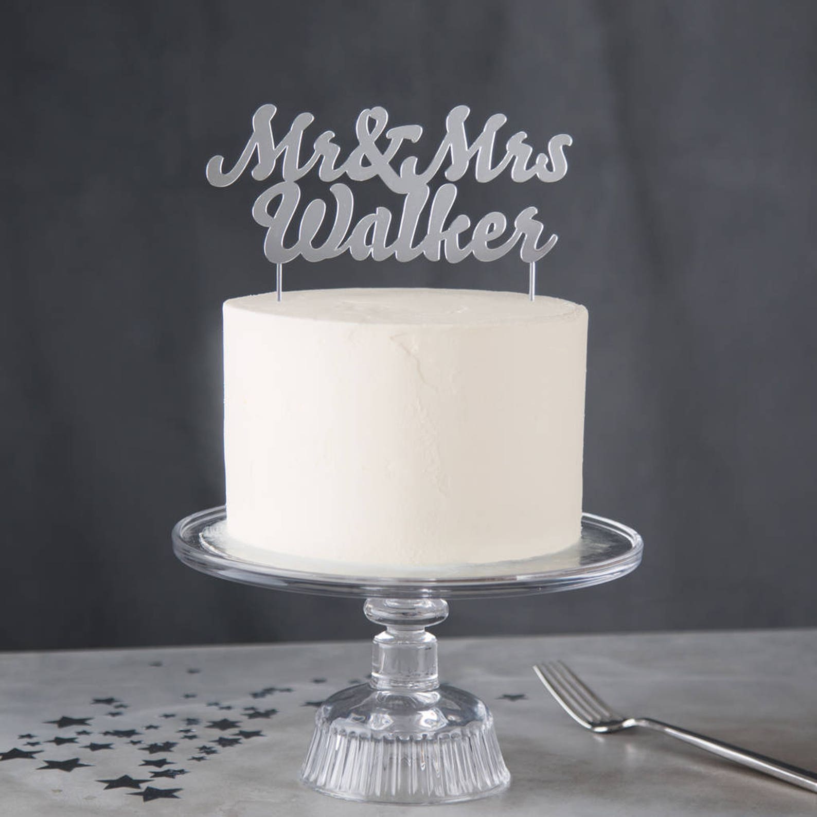 Personalised Acrylic Mr and Mrs Cake Topper - Etsy