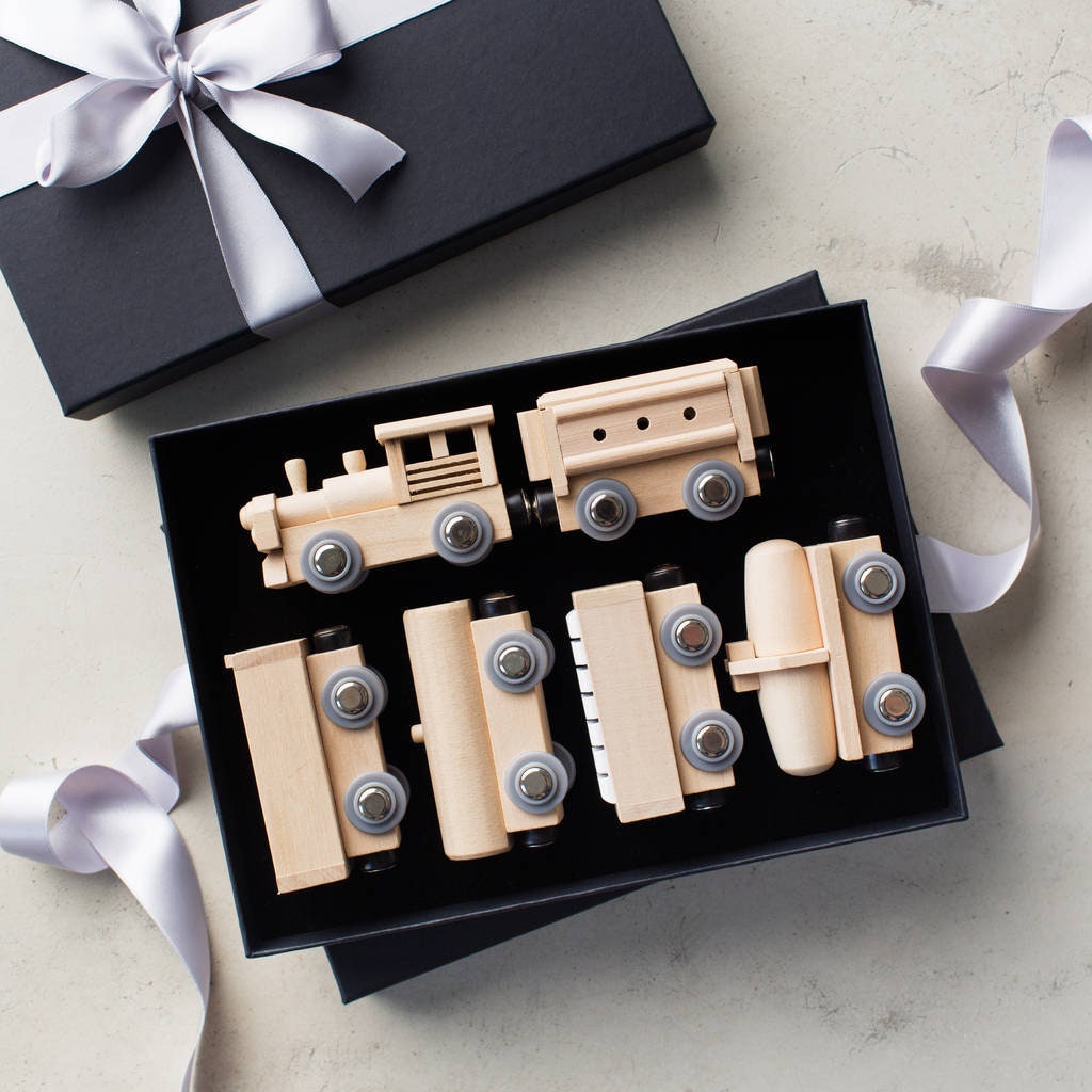 Personalised Wooden Birthday Train Set Traditional Wooden | Etsy UK