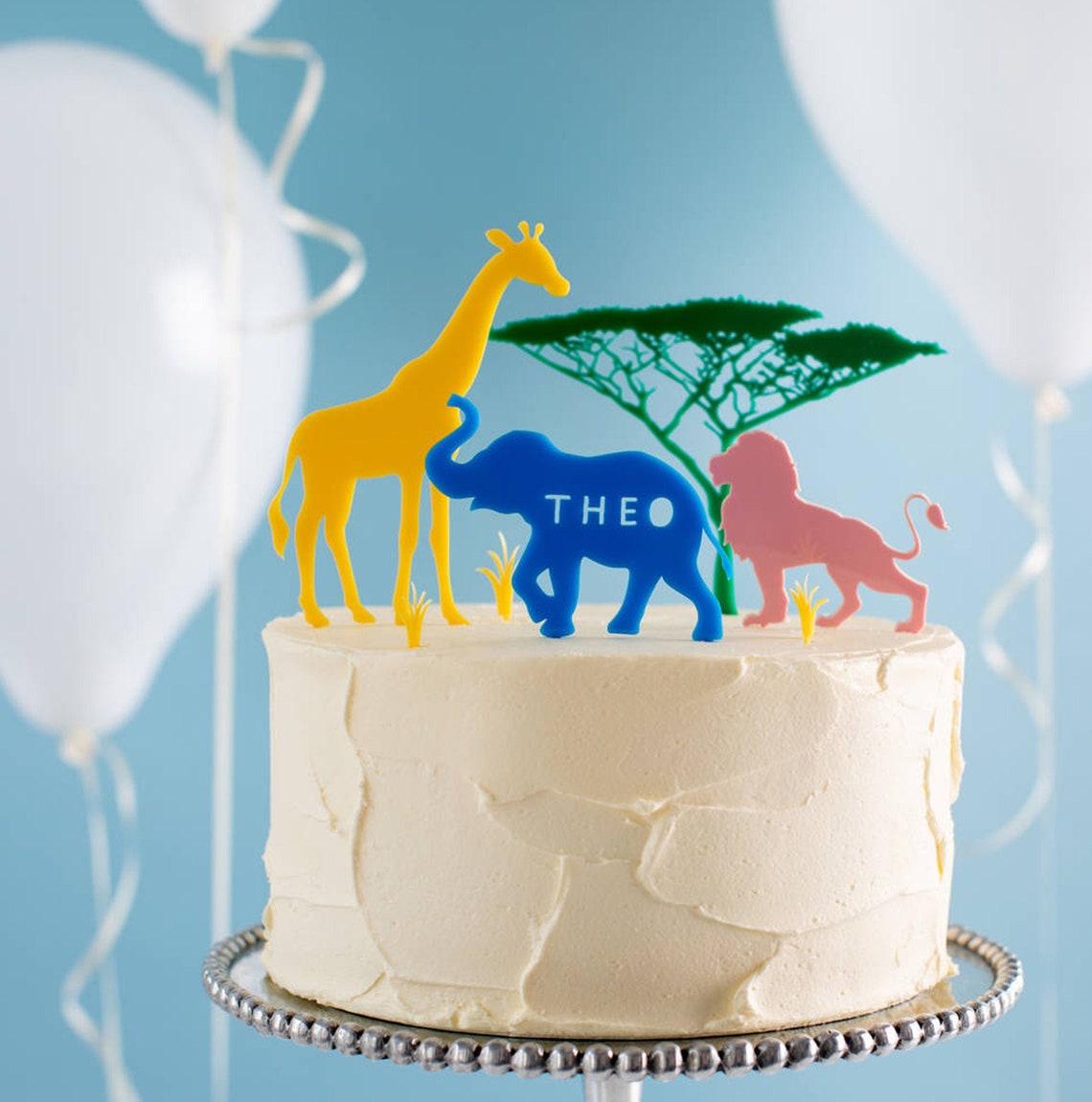 Personalised Safari Cake Topper Scene | Etsy