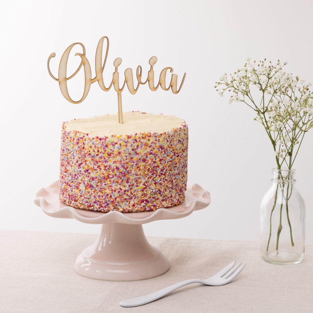 Personalised Acrylic Cake Topper, Keepsake Cake Topper, Birthday Cake ...