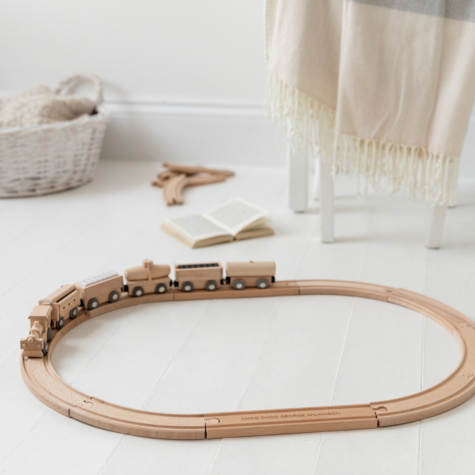 Personalised Wooden Train Set and Oval Track Traditional - Etsy UK