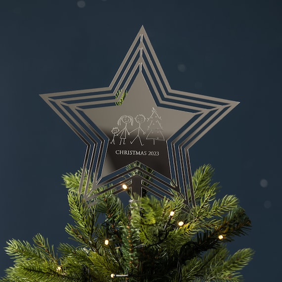 Christmas Tree Star Topper Drawing