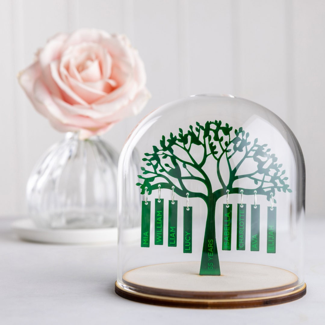Emerald Anniversary Family Tree Dome Decoration - Etsy UK