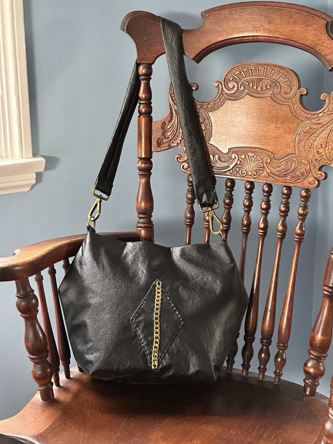 Hand Crafted Sophisticated “leather Look” Purse. - Etsy