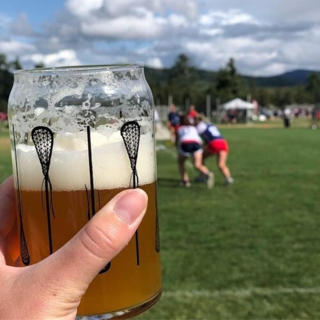 Traditional Lacrosse Glass - Set of Two - Screen Printed Pint Glass for ...