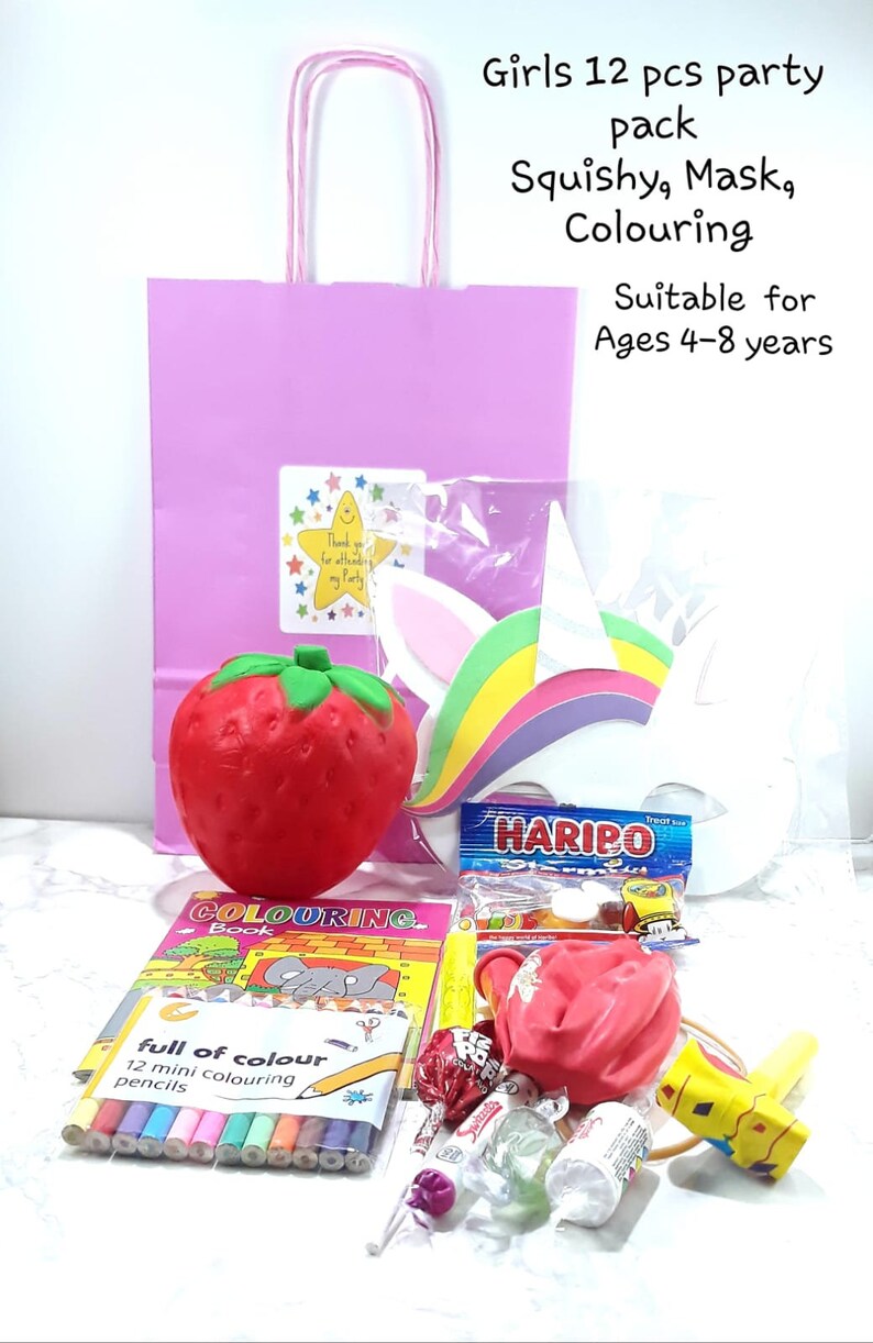 Girls Boys Party Bag Pre Filled Party Bags X1 Bag. Kids Ready Made ...