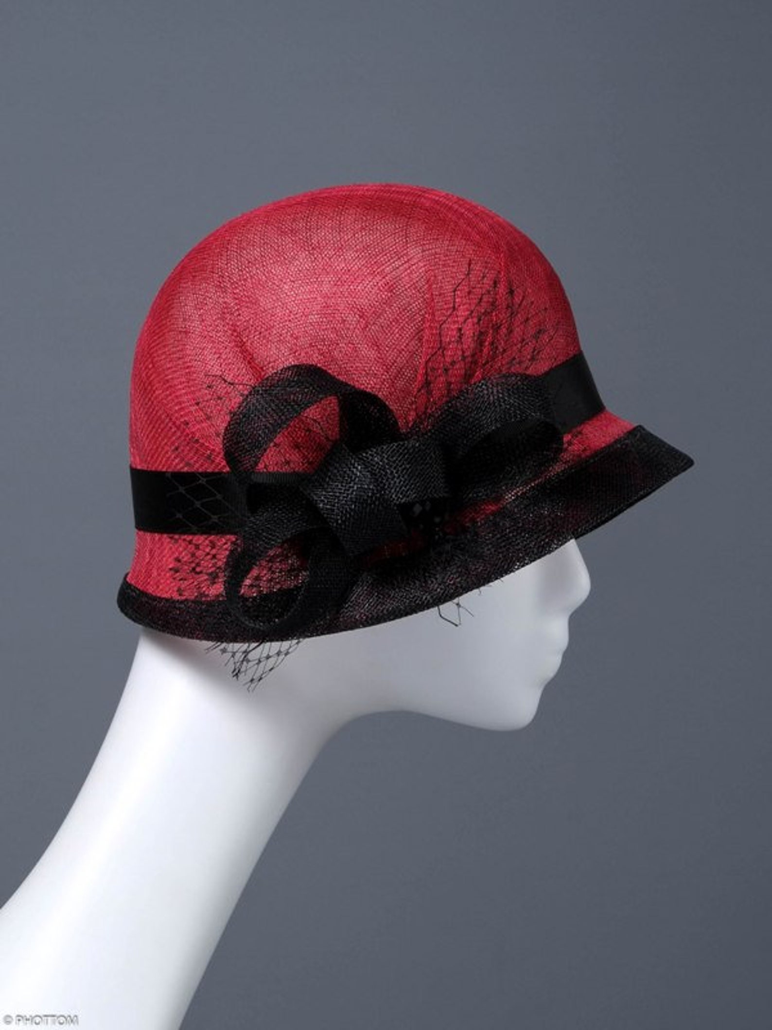 Mini, Red Hat With Drooping Brim - Etsy