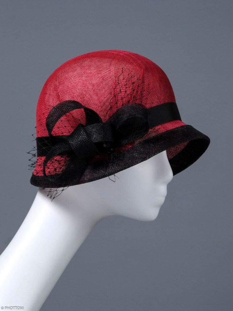 Mini, Red Hat With Drooping Brim - Etsy