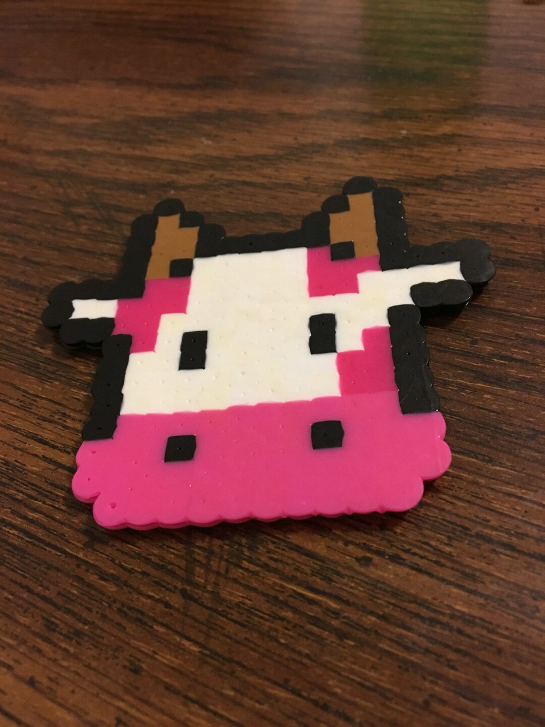 Strawberry Milk Cow Perler Bead Art - Etsy