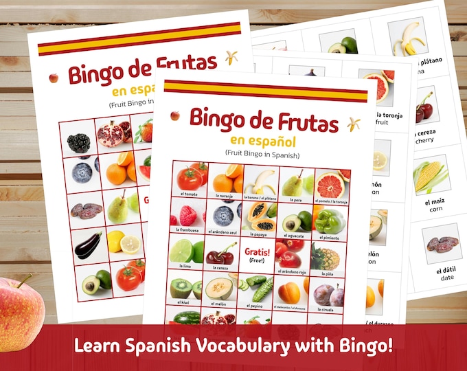 Spanish Bingo Games Bundle, Printable Spanish Learning Activity for ...