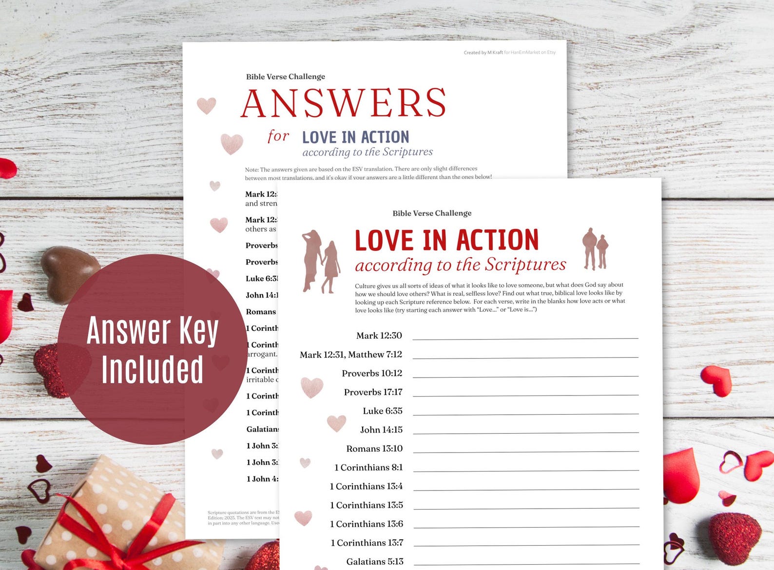 Love in Action Bible Verse Challenge: Teen & Adult Scripture Activity ...