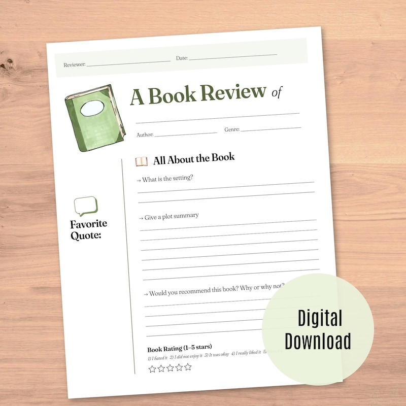 Book Club Rate the Book - Etsy