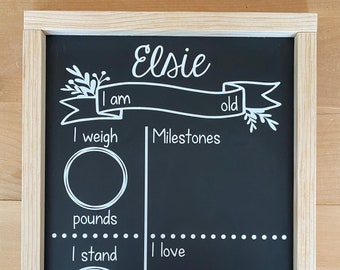 First Birthday Milestone Chalkboard Beach Themed 1st Birthday - Etsy