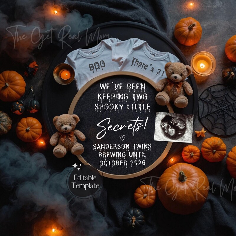 Spooky Twins Template - Etsy