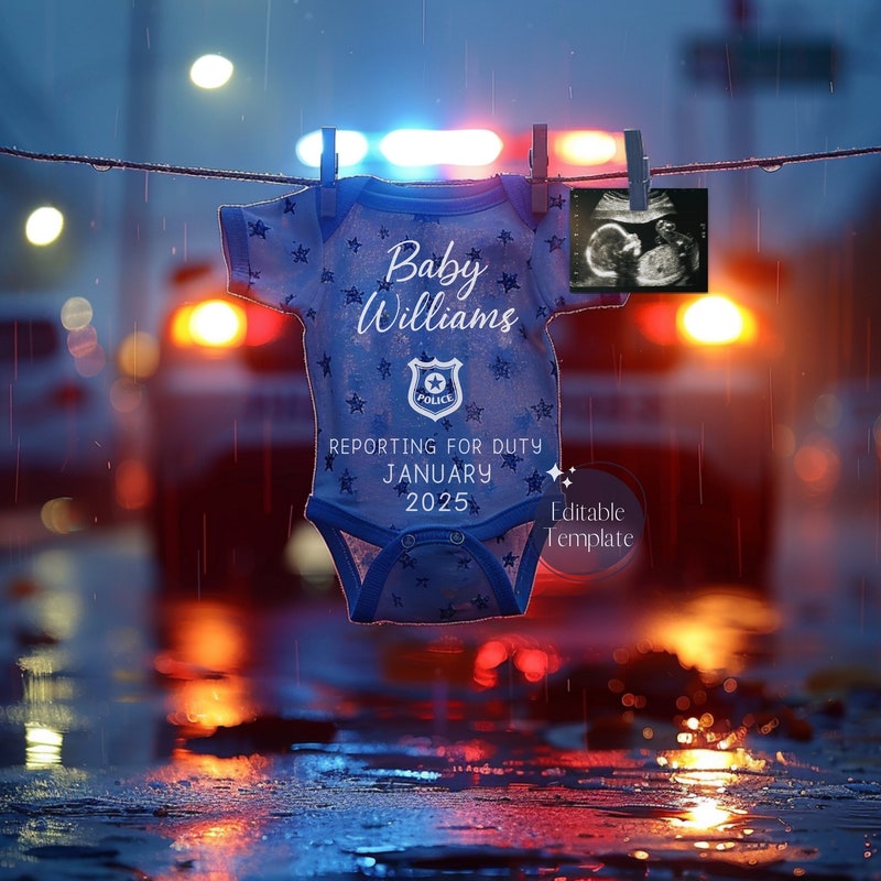 Police Baby Announcement - Etsy
