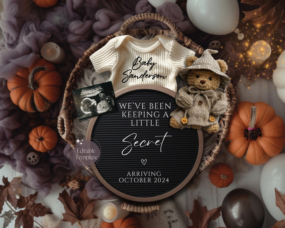 Halloween Pregnancy Announcement Digital, New Little Boo, Halloween ...