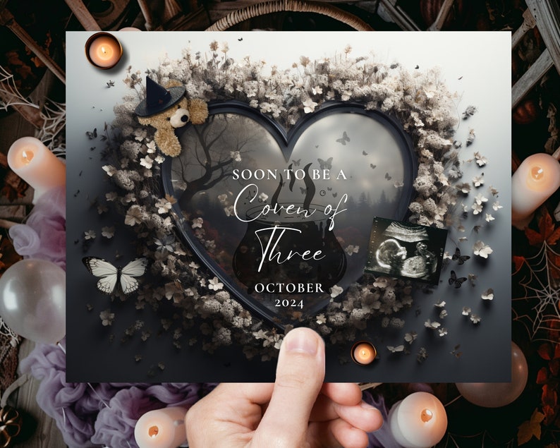 Gothic Pregnancy Announcement, Coven of Three Baby Announcement ...