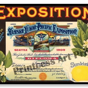 Vintage Lemon Crate Labels Set of 6 Art Prints Lemons Citrus Fruit - Etsy