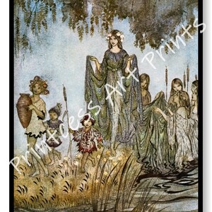 Arthur Rackham Midsummer's Night Illustrations Set of 8 Art Prints ...