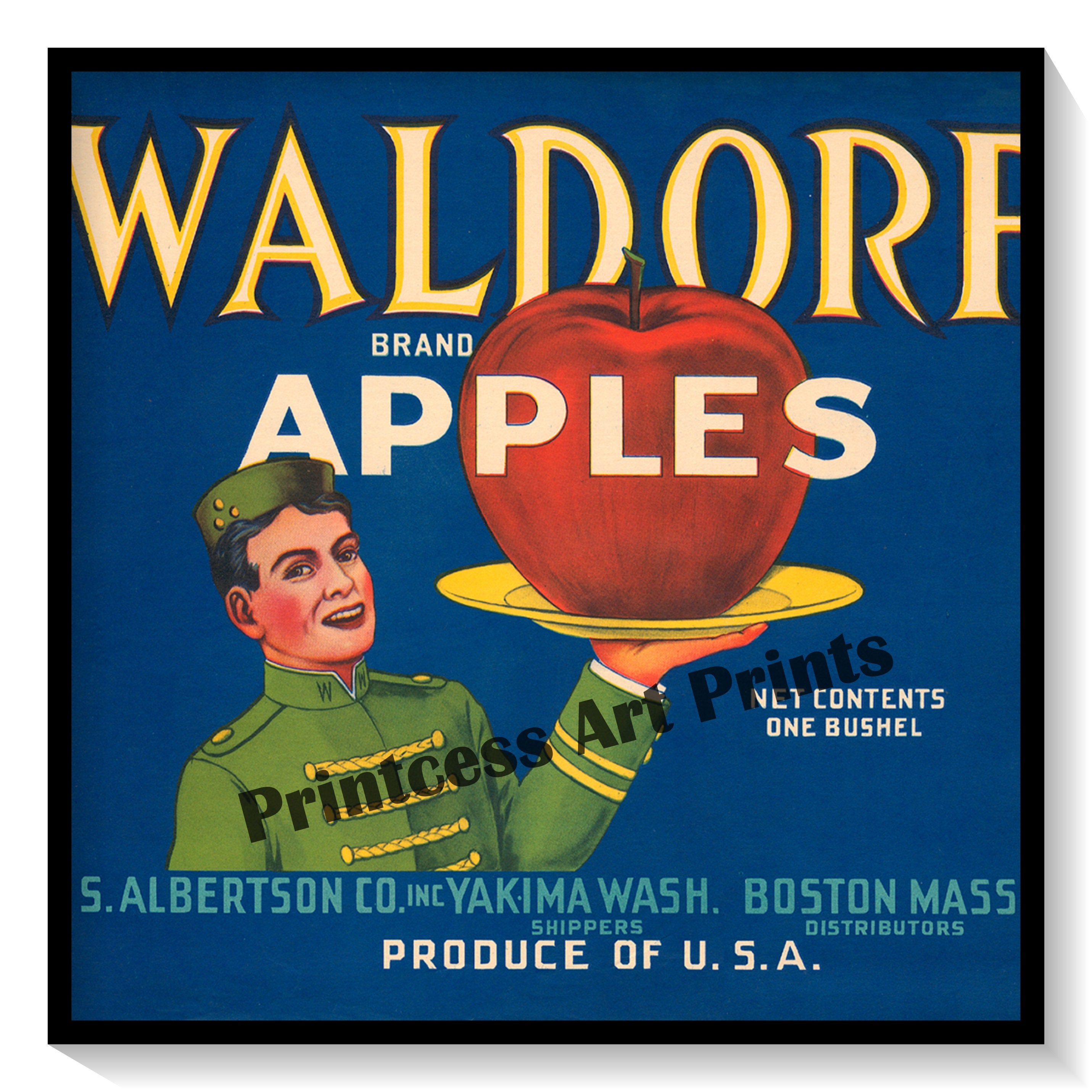 Vintage Apple Fruit Crate Labels Set of 6 Art Prints - Etsy