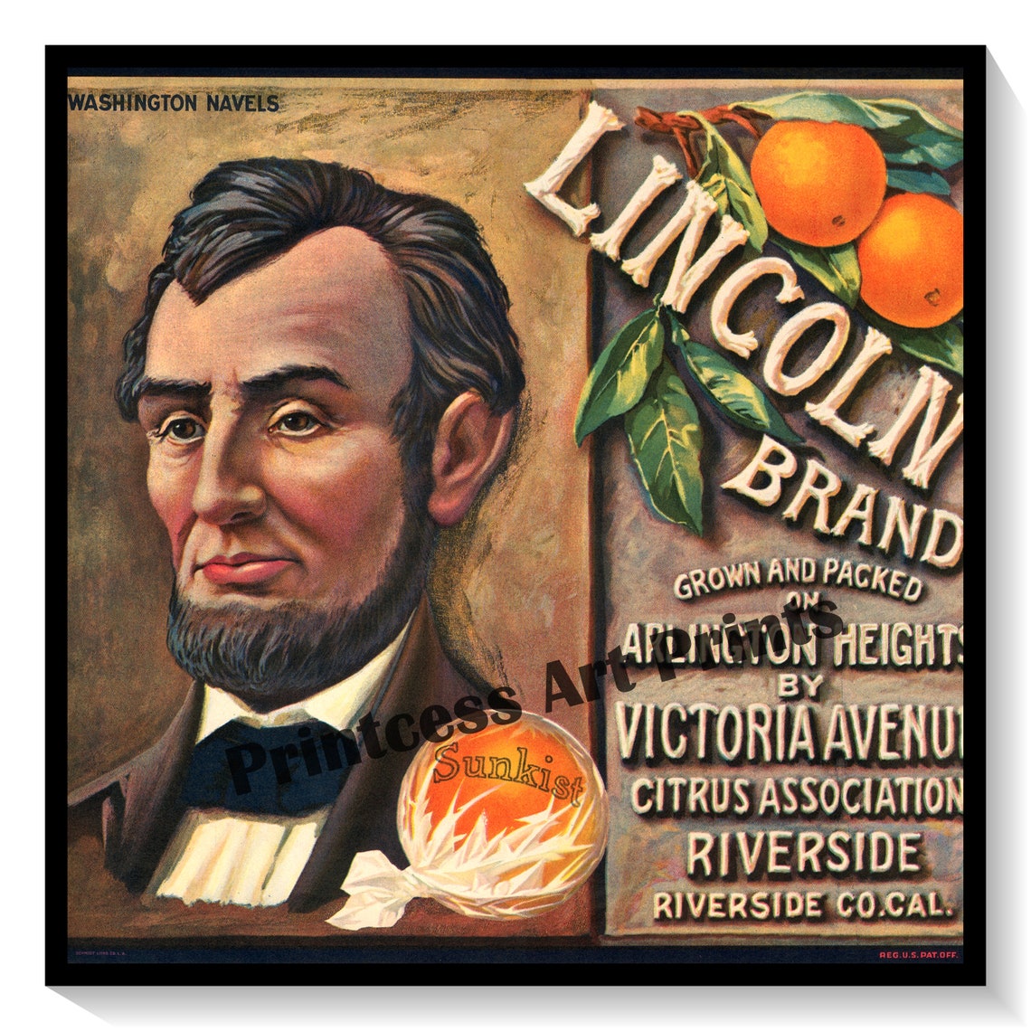 Vintage Sunkist Orange Crate Labels Set of 6 Art Prints Oranges Citrus ...