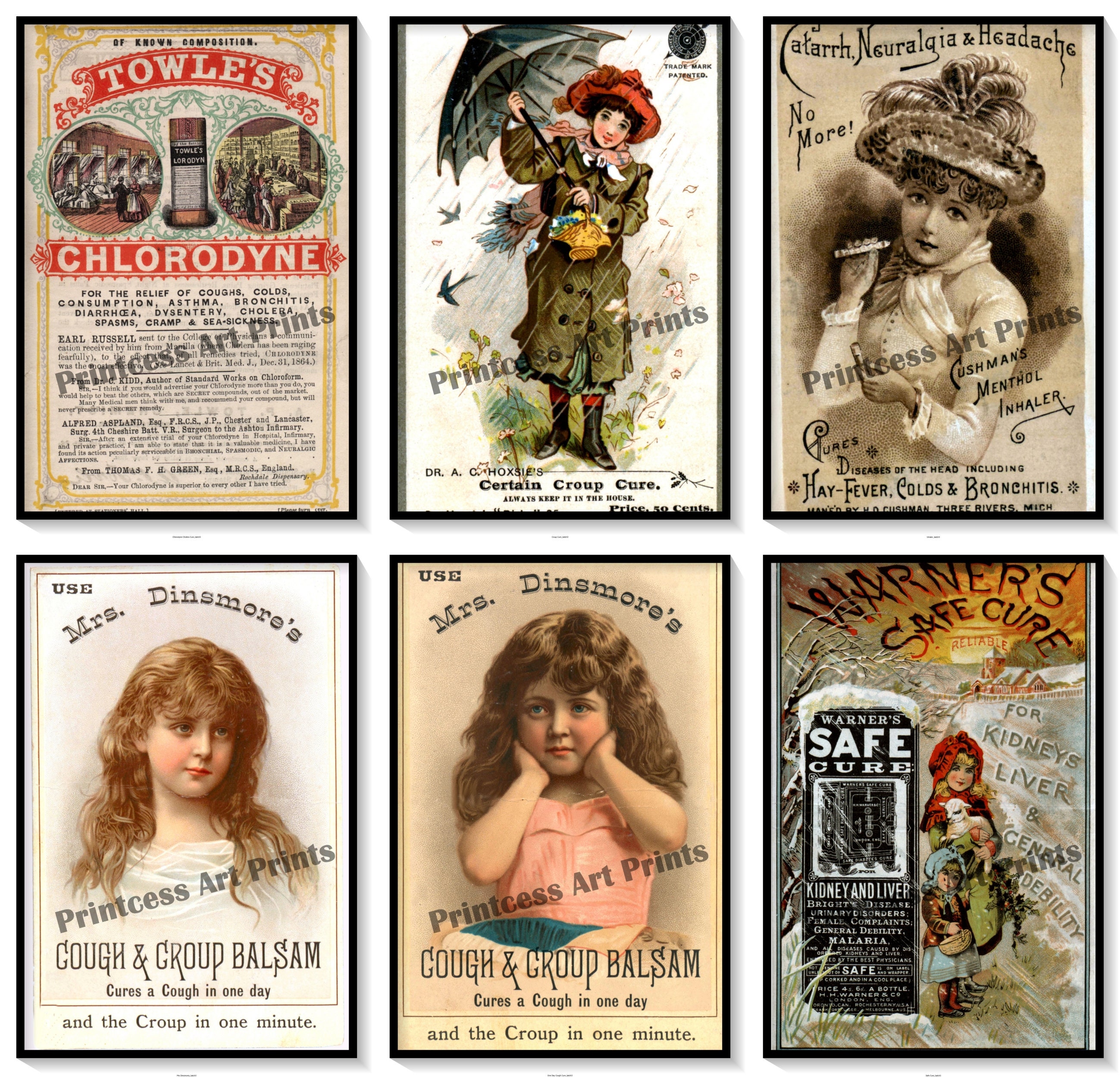 Antique Medicine Cures Ads Vintage Ads Set of 6 Art Prints - Etsy