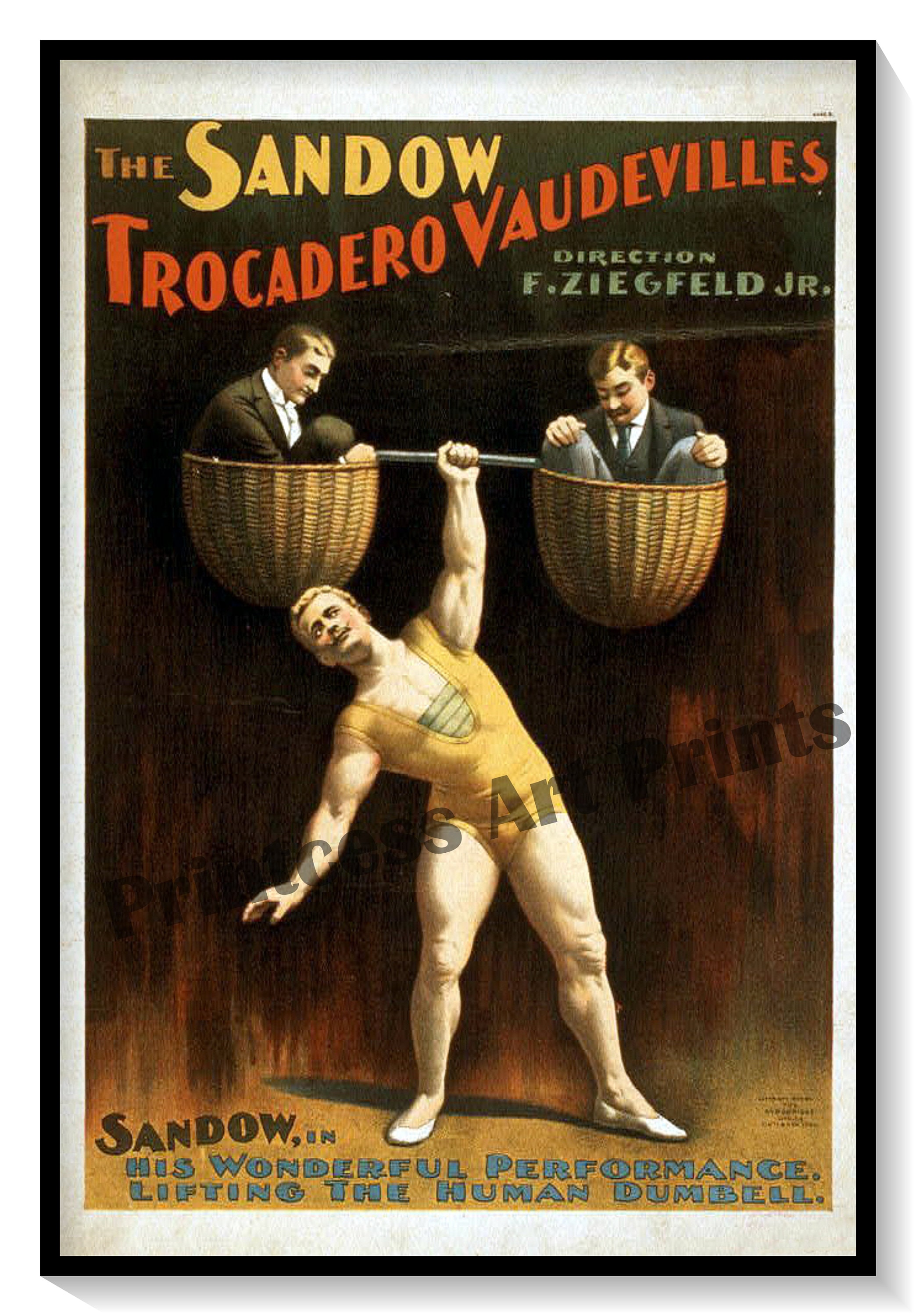 Sandow Vaudevilles Vintage Circus Posters Set of 3 Prints - Etsy