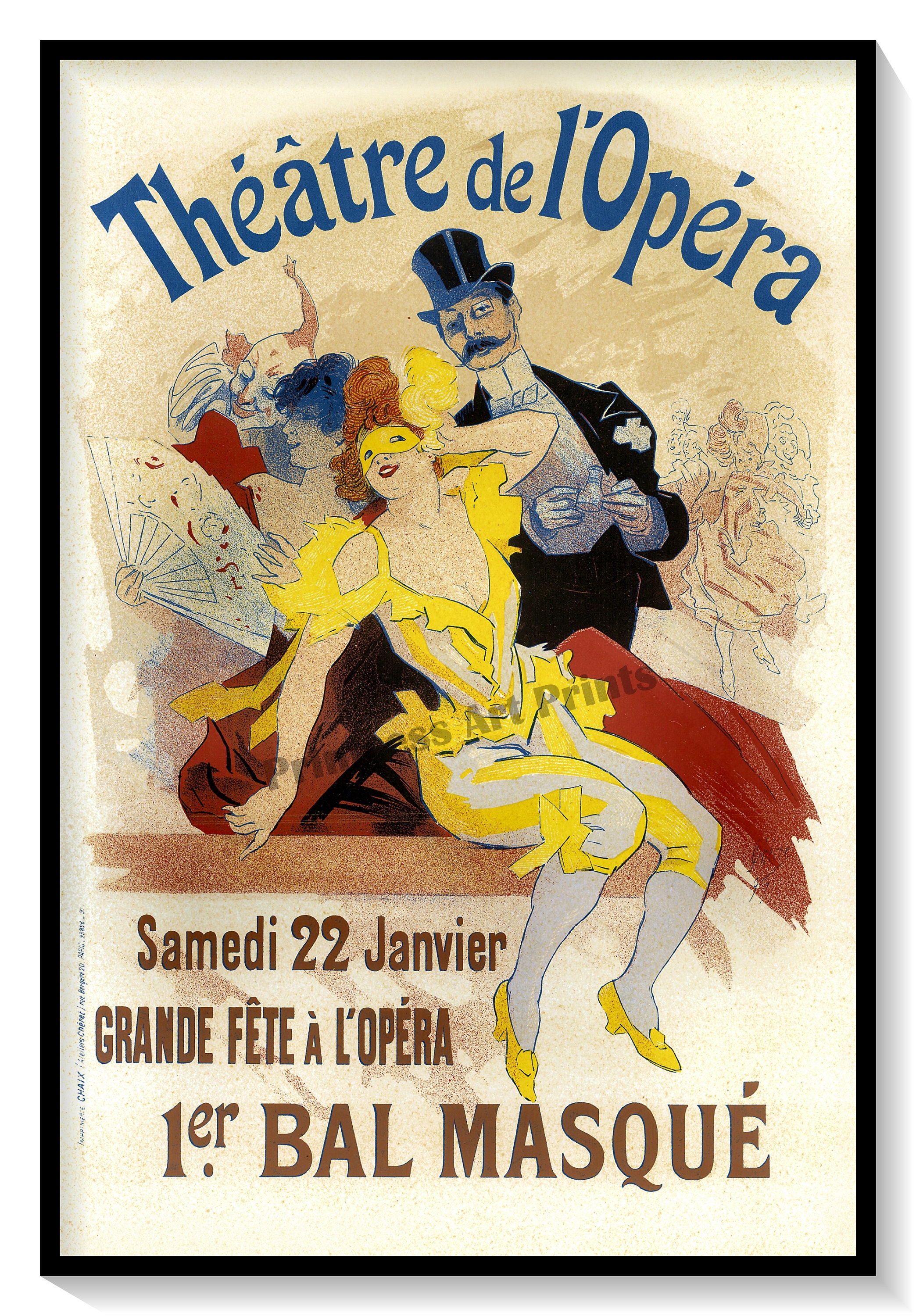 Burlesque Vintage French Poster Ads Set of 8 Art Prints Theatre Balls ...