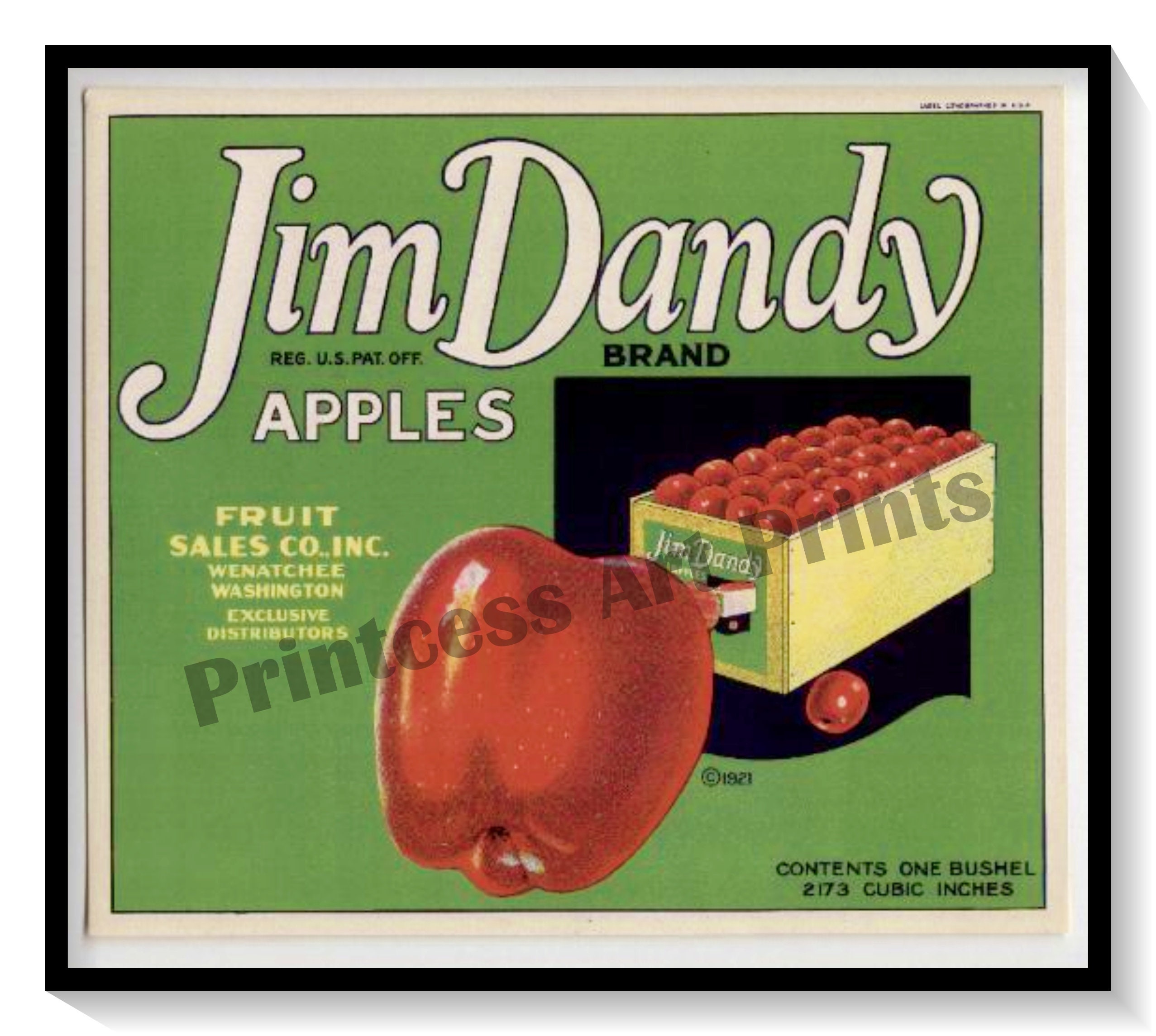 Vintage Fruit Crate Apple Labels Set of 4 Art Prints - Etsy