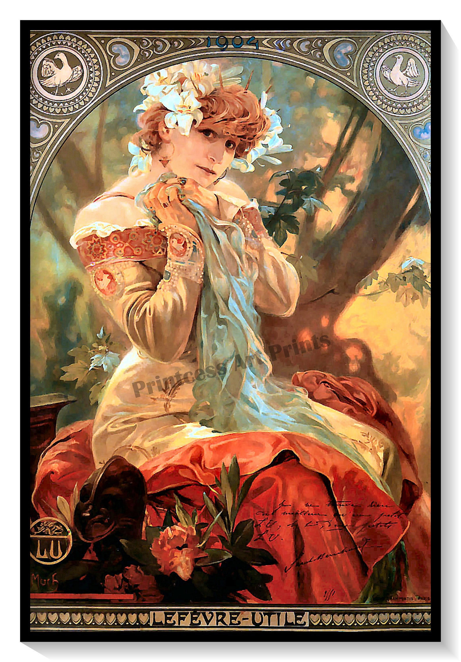 Alphonse Mucha Art Noveau Art Deco Vintage French Poster Ads Set of 6 ...