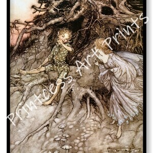 Arthur Rackham Midsummer's Night Illustrations Set of 8 Art Prints ...