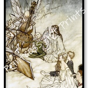 Arthur Rackham Midsummer's Night Illustrations Set of 8 Art Prints ...