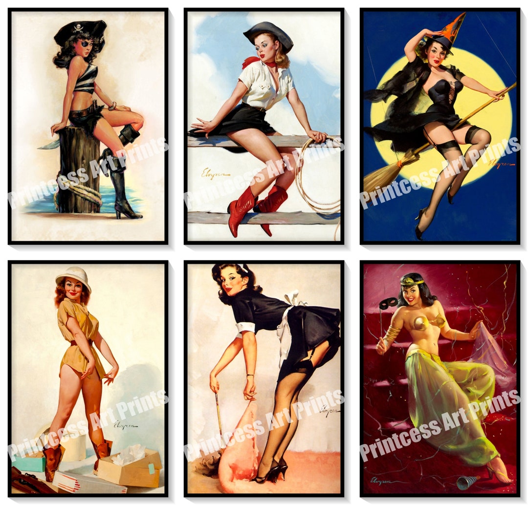 Vintage Pin up Girls Costume Theme Retro 40s 50s Nude Female Art - Etsy