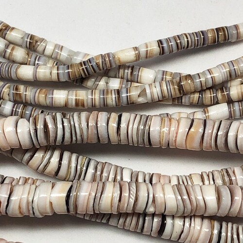 Pink Mosaic Luanos Shell Heishi Beads. 24 Strands of - Etsy