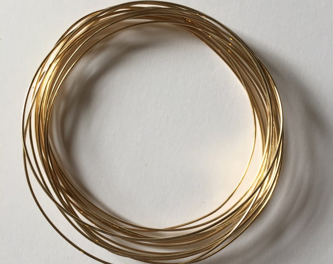 14K Gold Filled Wire. 20 Gauge Half-hard Round Wire. 10 Feet Length ...