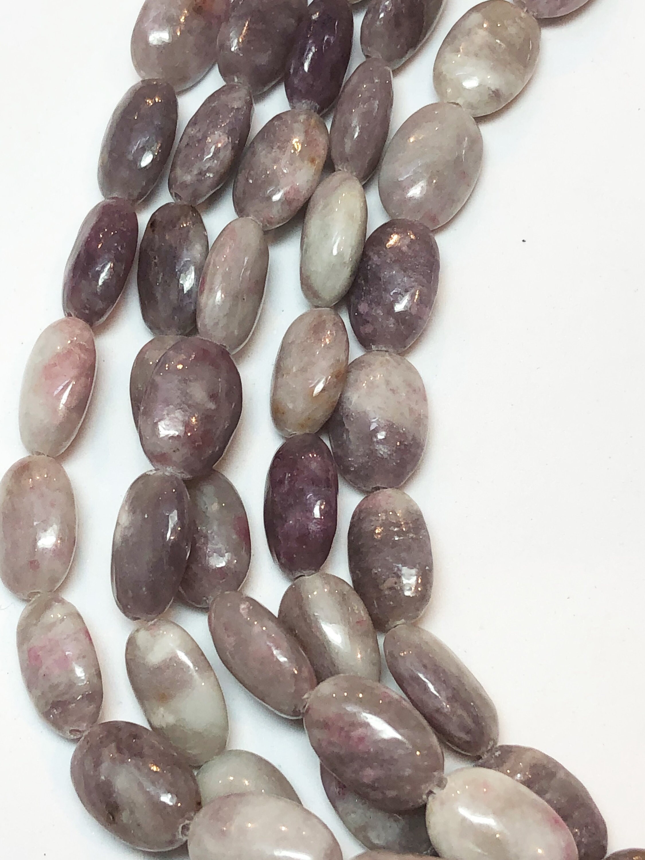 Natural Lilac Stone (lavender Stone) Gemstone Beads. Full 15" Strand of ...
