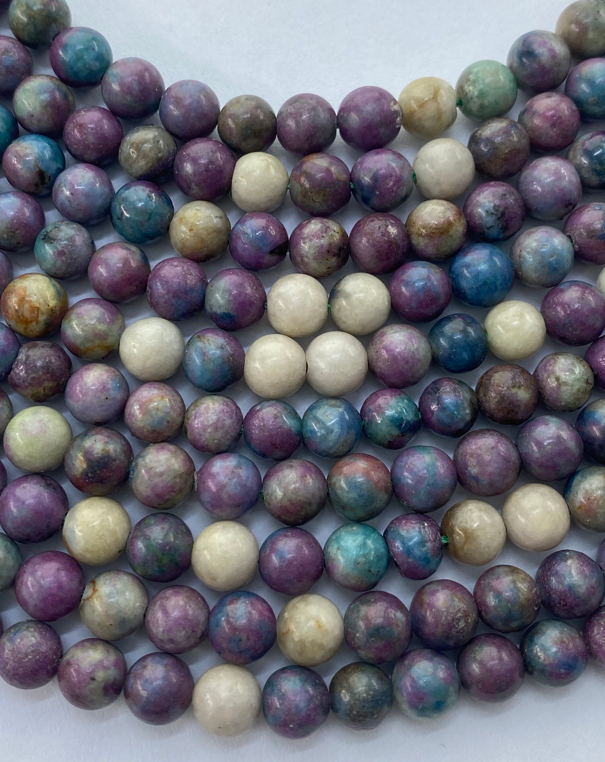 6mm Ruby in Fuschite Gemstone Beads. 15 strands of round | Etsy