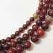 Apple Jasper Gemstone Beads. Deep Red Jasper Beads With Touches of Gray ...