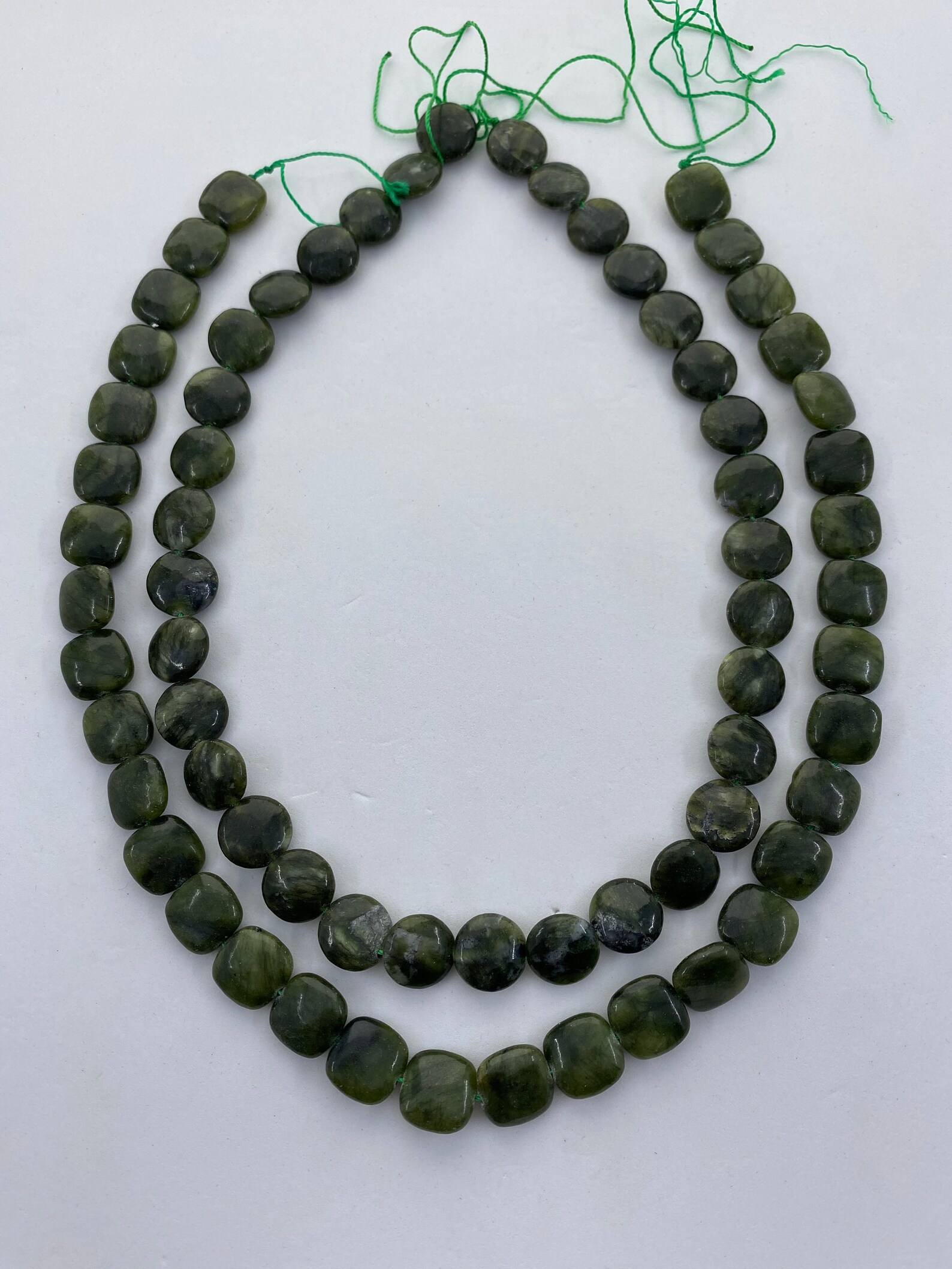 Chinese Jade Gemstone Beads, Available in 12mm Coin and 12mm Square. 15 ...