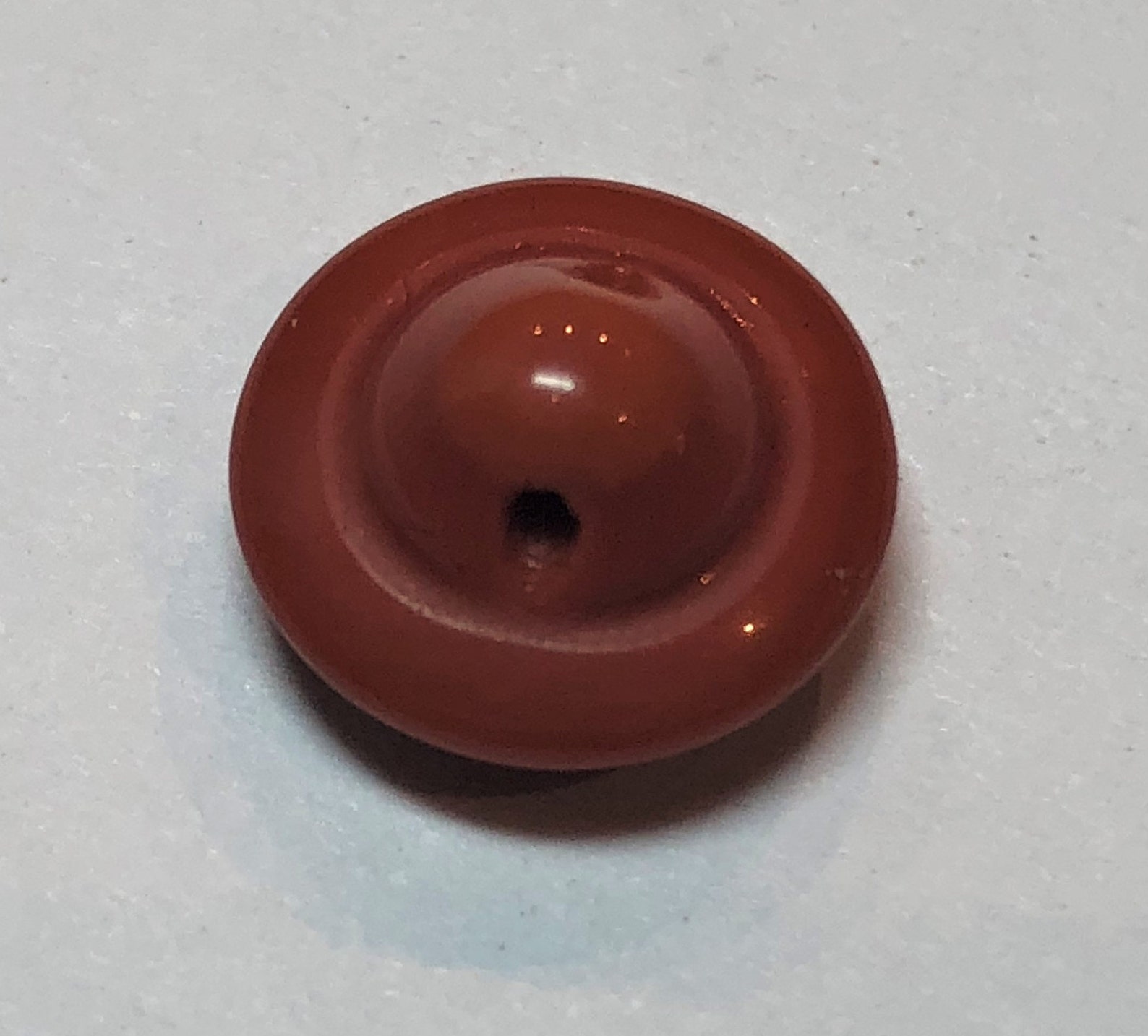 Reddish Brown Vintage Glass Buttons. Package of 5 Opaque Brown 12mm ...