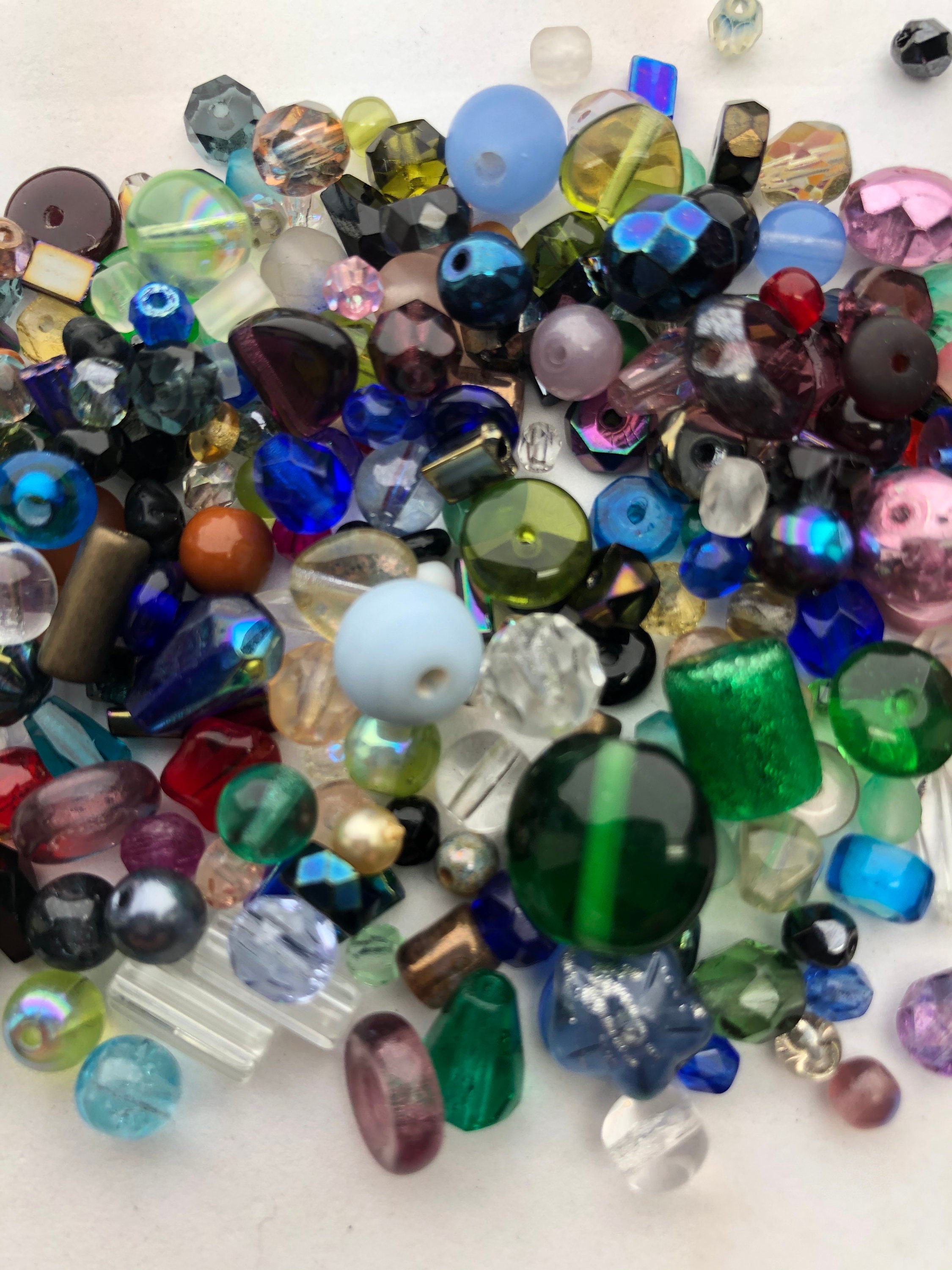 Czech Glass Bead Assortment. 50 Gram Mix of Czech Glass Beads in Many ...