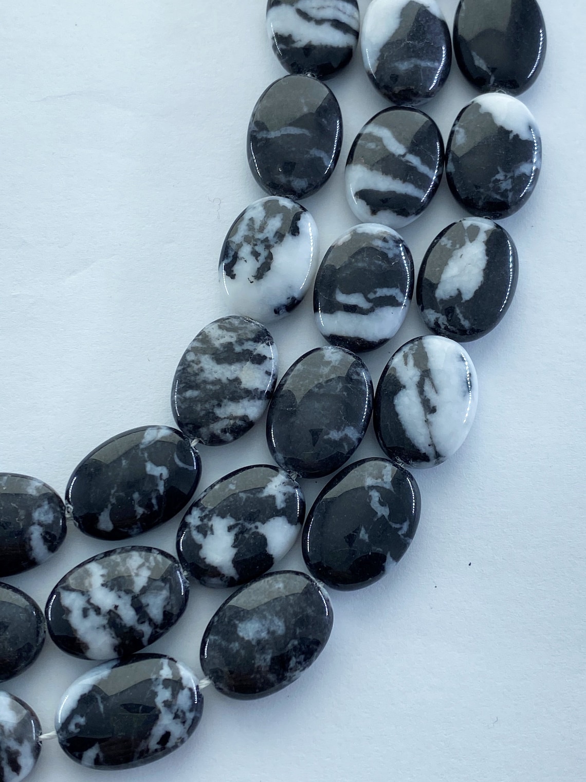 13x18mm Black and White Oval African Zebra Jasper Gemstone - Etsy